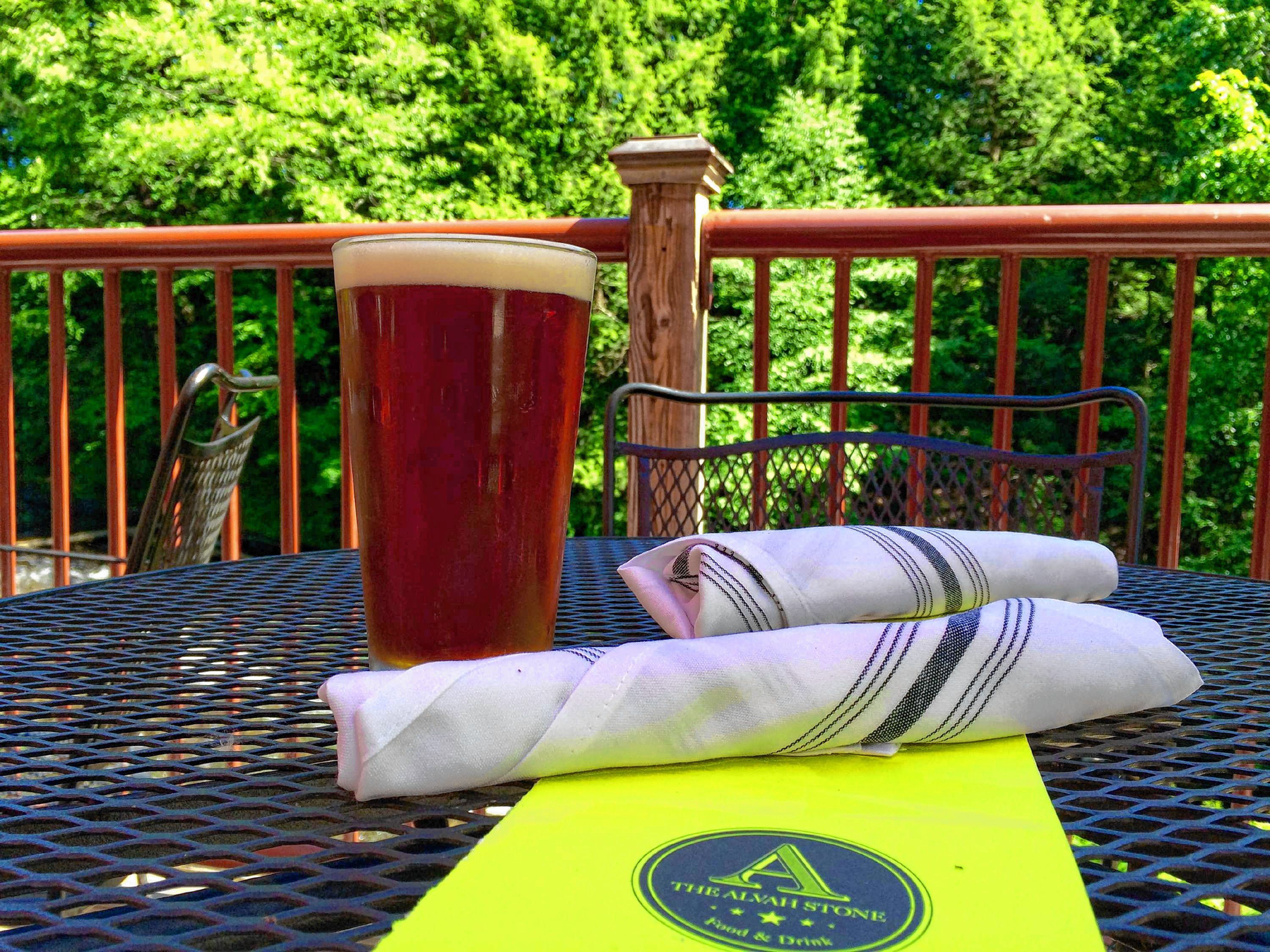 Alvah Stone Ale, on the restaurant's deck in Montague. Hunter Styles ...