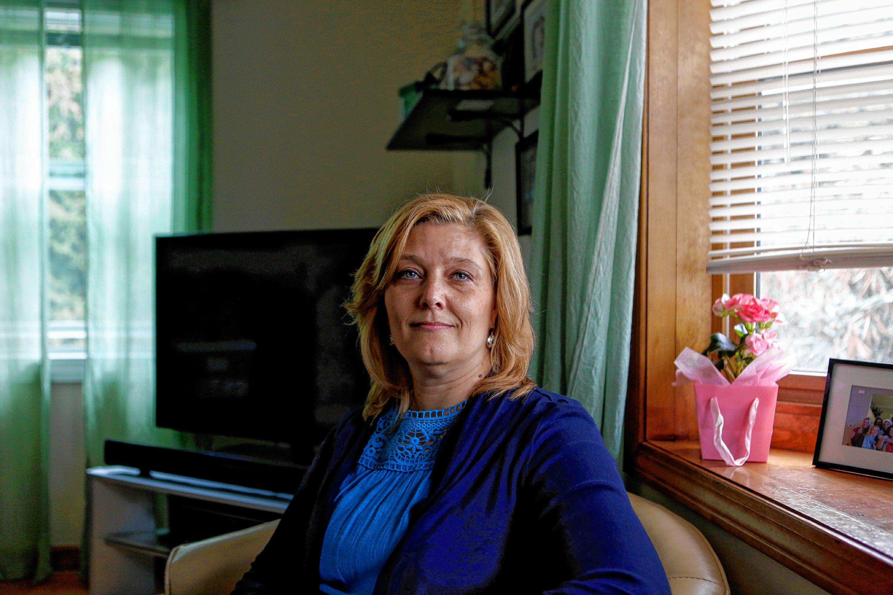 Jill Panto of Belchertown is shown May 3, 2017 in her home. ⋆ Valley Advocate